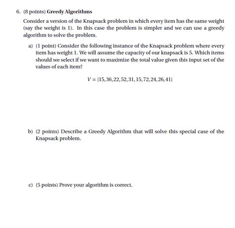 solved 6 8 points greedy algorithms consider a version of