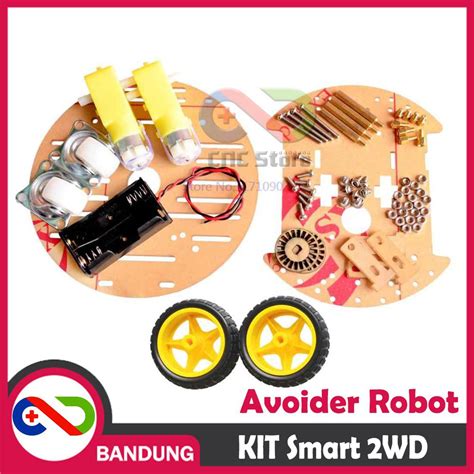 Jual KIT 0007 KIT SMART CAR CHASSIS CHASIS 2WD ROBOT TRACING OBSTACLE AVOIDANCE AVOIDER