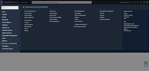 Dashboard For “oracle Support Reward” On Oracle Cloud Console By