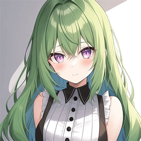 Girl With Green Hair By Krzychumen On Deviantart