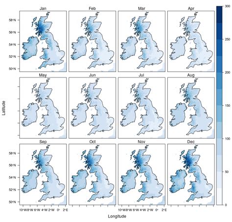 2 Monthly Sums Of Precipitation For Area Of Great Britain Used In The