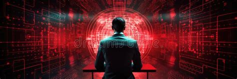 Cybersecurity Expertise At Work Safeguarding Your Sensitive Information Stock Illustration