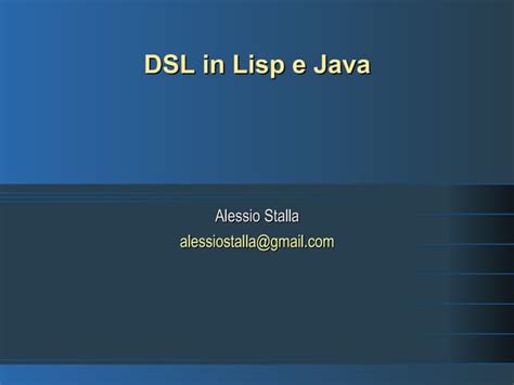 Dsl In Lisp E Java Pdf Programming Languages Computing