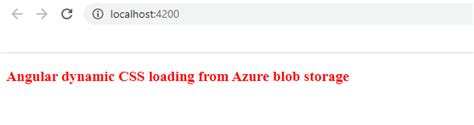 Angular Dynamic Css Loading From Azure Blob Storage