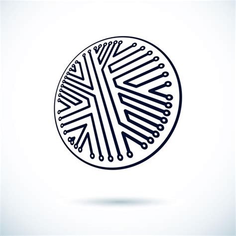 Premium Vector Vector Abstract Technology Illustration With Circular Circuit Board High Tech
