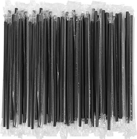 Black Wrapped Straw 7 75 Emerald Coast Supply