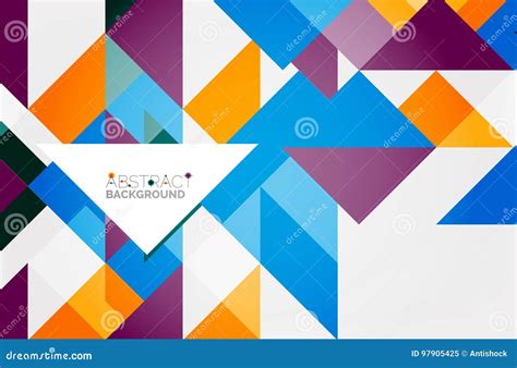 Triangle Pattern Design Background Stock Vector Illustration Of Background Leaflet 97905425
