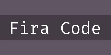 Fira Code Font Free By Mozilla Font Squirrel