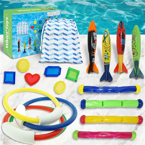 Syncfun Summer Diving Pool Toys Set 18 Pcs Underwater Swim Games With