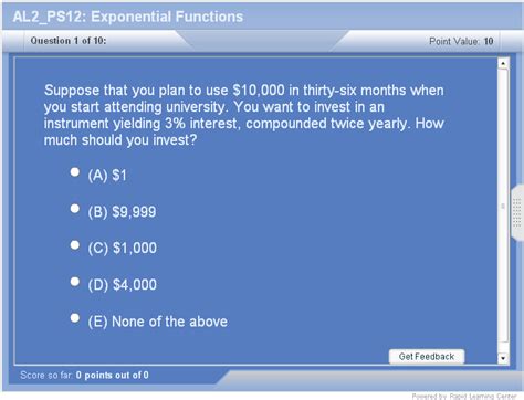 Algebra 2 Exponential Functions