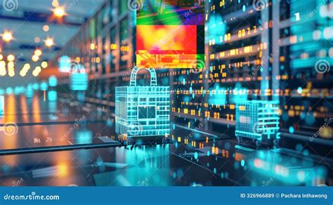 Cybersecurity Lock On Circuit Board Stock Illustration Illustration