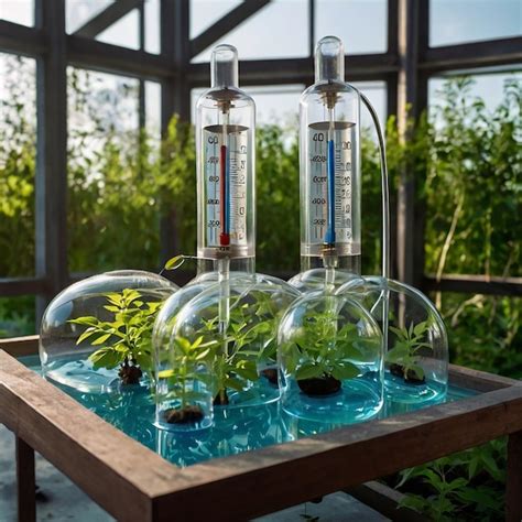 Oxygen Production By Photosynthesis Process Experiment Thermometer