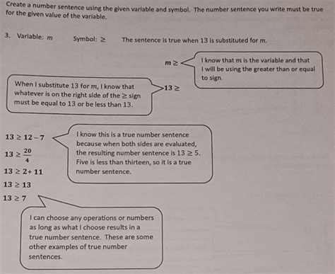 Solved Create A Number Sentence Using The Given Variable And Symbol