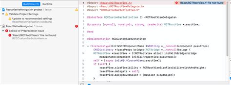 React Native Navigation React RCTRootView H File Not Found Stack Overflow