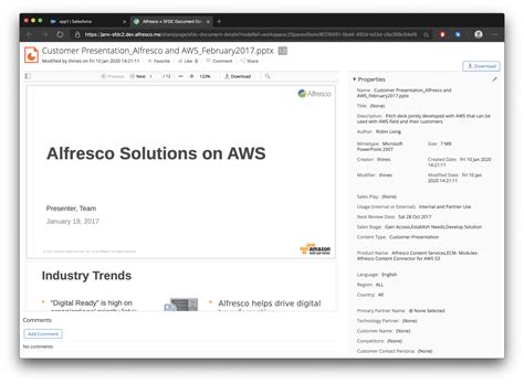 alfresco docs surfacing recommended content