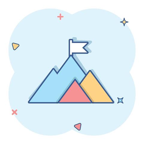Icono De Campeón De Misión En Estilo Cómico Ilustración De Vector De