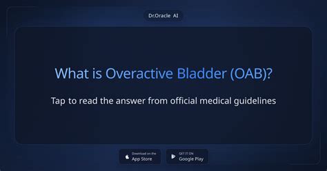 What Is Overactive Bladder Oab