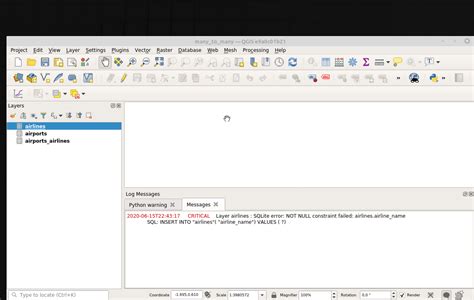 Attempting To Create A New Feature In Spatialite With Transaction Group And Not Null Constraint