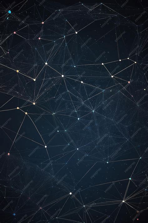 Connected Geometry Abstract Background With Lines And Dots For Science And Tech Premium Ai