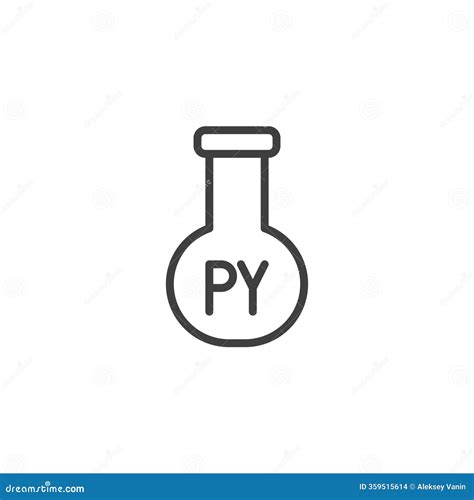 Python Flask Line Icon Stock Vector Illustration Of Symbol 359515614