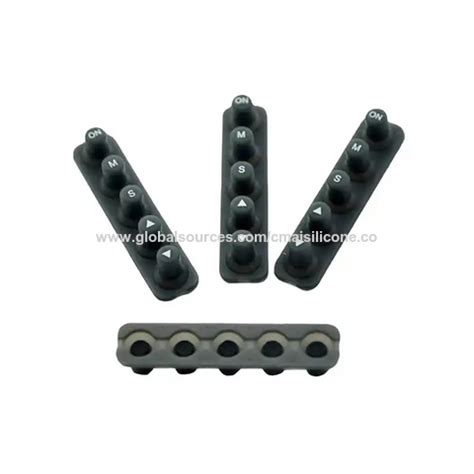 Oem Rubber Keyboard Custom Made Silk Screen Printing With Conductive Pills Silicone Button