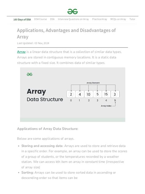 Applications Advantages And Disadvantages Of Array Pdf Queue Abstract Data Type Matrix