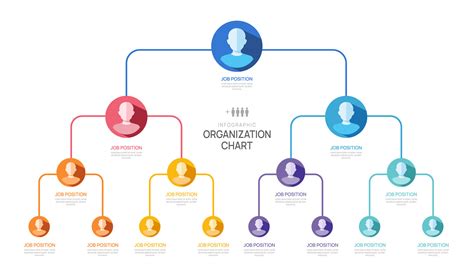 Infographic Template For Organization Chart With Business People Icons Infographic For Business