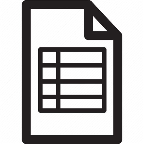 Document Excel File Page Tables Icon Download On Iconfinder