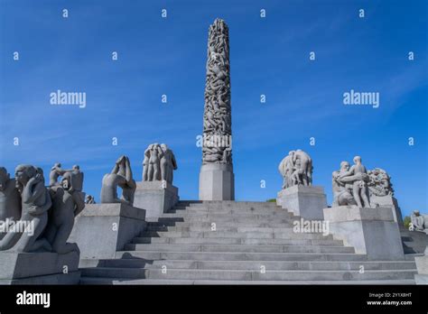 Oslo Norway May 3 2024 The Iconic Vigeland Sculpture Park Features