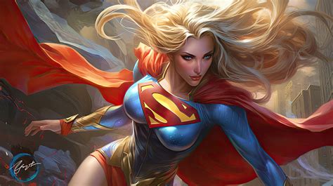 Artstation Flight Of Supergirl