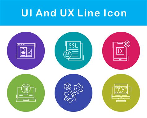 Ui And Ux Vector Icon Set Vector Art At Vecteezy