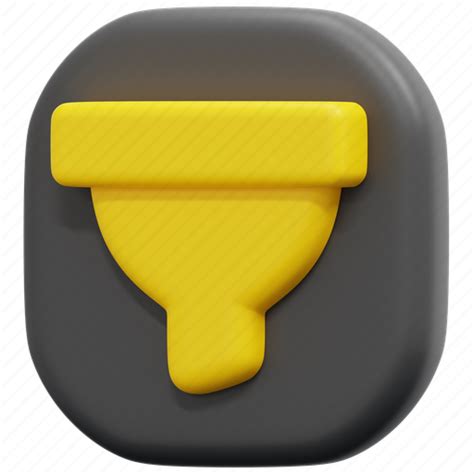 filter user interface ui button web 3d icon download on iconfinder