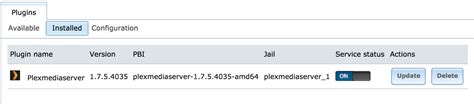 Plex Plugin Version On Freenas Gui Different Than On Plex Interface