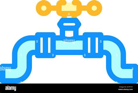 Pipeline Gas Service Color Icon Vector Pipeline Gas Service Sign