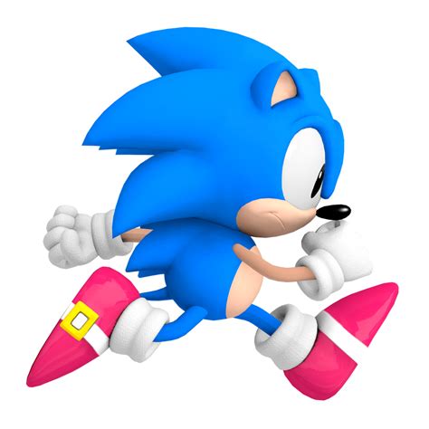 Classic Sonic Running Render By Bandicootbrawl96 On Deviantart