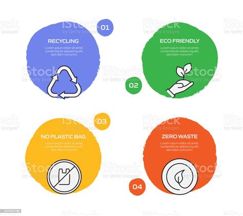 재활용 및 제로 폐기물 인포 그래픽 템플릿 요소 및 아이콘 간단한 벡터 인포그래픽 디자인 0명에 대한 스톡 벡터 아트 및 기타 이미지 Istock