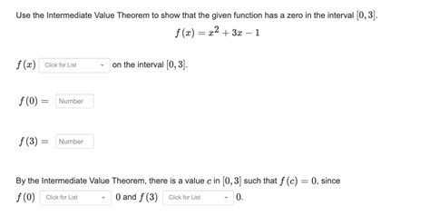Solved Use The Intermediate Value Theorem To Show That The