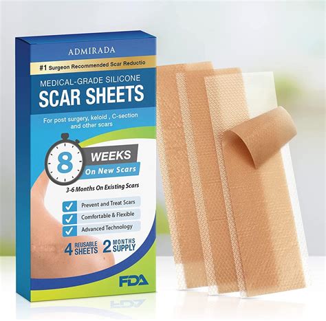 Scar Away Silicone Scar Sheets Advanced Formula For Fast Scar Removal