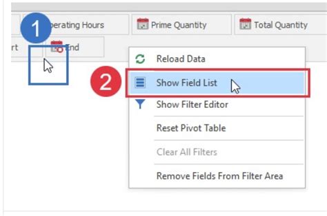 Controlling The Visibility Of Fields In Pivot Tables Micromine Spry