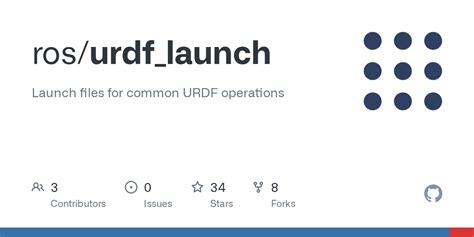 Github Rosurdflaunch Launch Files For Common Urdf Operations