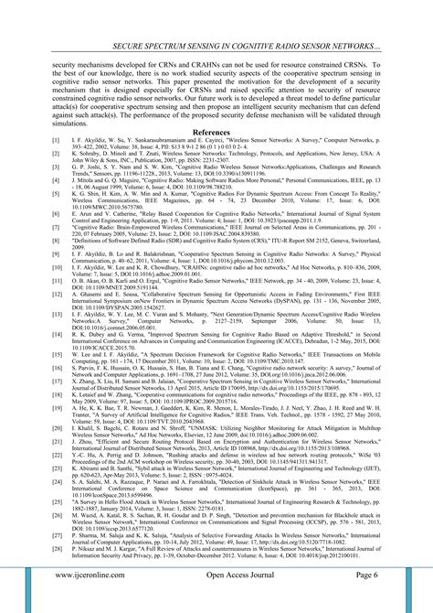 Secure Spectrum Sensing In Cognitive Radio Sensor Networks A Survey Pdf