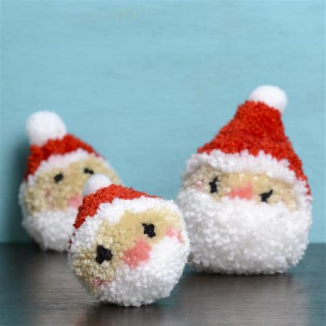 Santa Pom Poms A C Moore Christmas Pom Pom Crafts Pom Pom Crafts