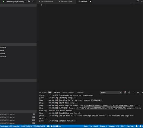 Erro não é mostrado quando a função é executada diretamente pelo VSCODE Issue totvs tds