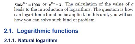 Section Unit 2 Logarithmic And Exponential Functions Mathematics Reb