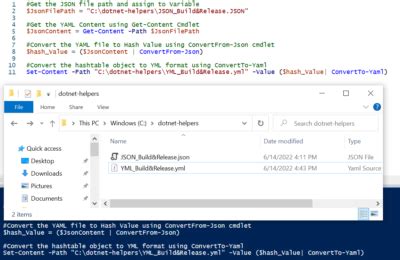 How To Convert YAML To JSON OR JSON To YAML Using PowerShell Dotnet Helpers