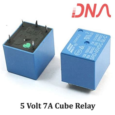 5 Volt 7 Ampere Spdt Cube Relay For High Voltage Switching