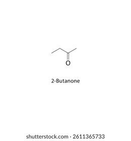 2-butanone Skeletal Structure Ketone Compound Schematic Stock Vector ...