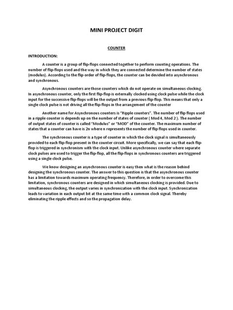 Mini Project Digit Pdf Electricity Manufactured Goods