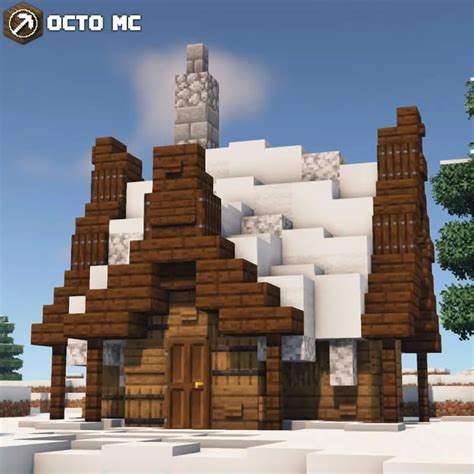 Octo Minecraft Builder On Instagram Snow Cabin Its Time For Some