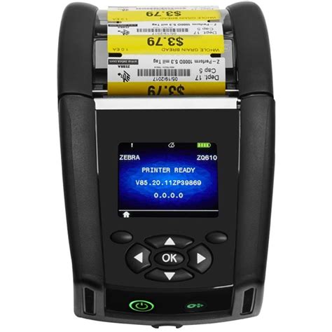 Zebra ZQ610 Bluetooth 2 Mobile Label Printer ZQ61 AUFAE10 00